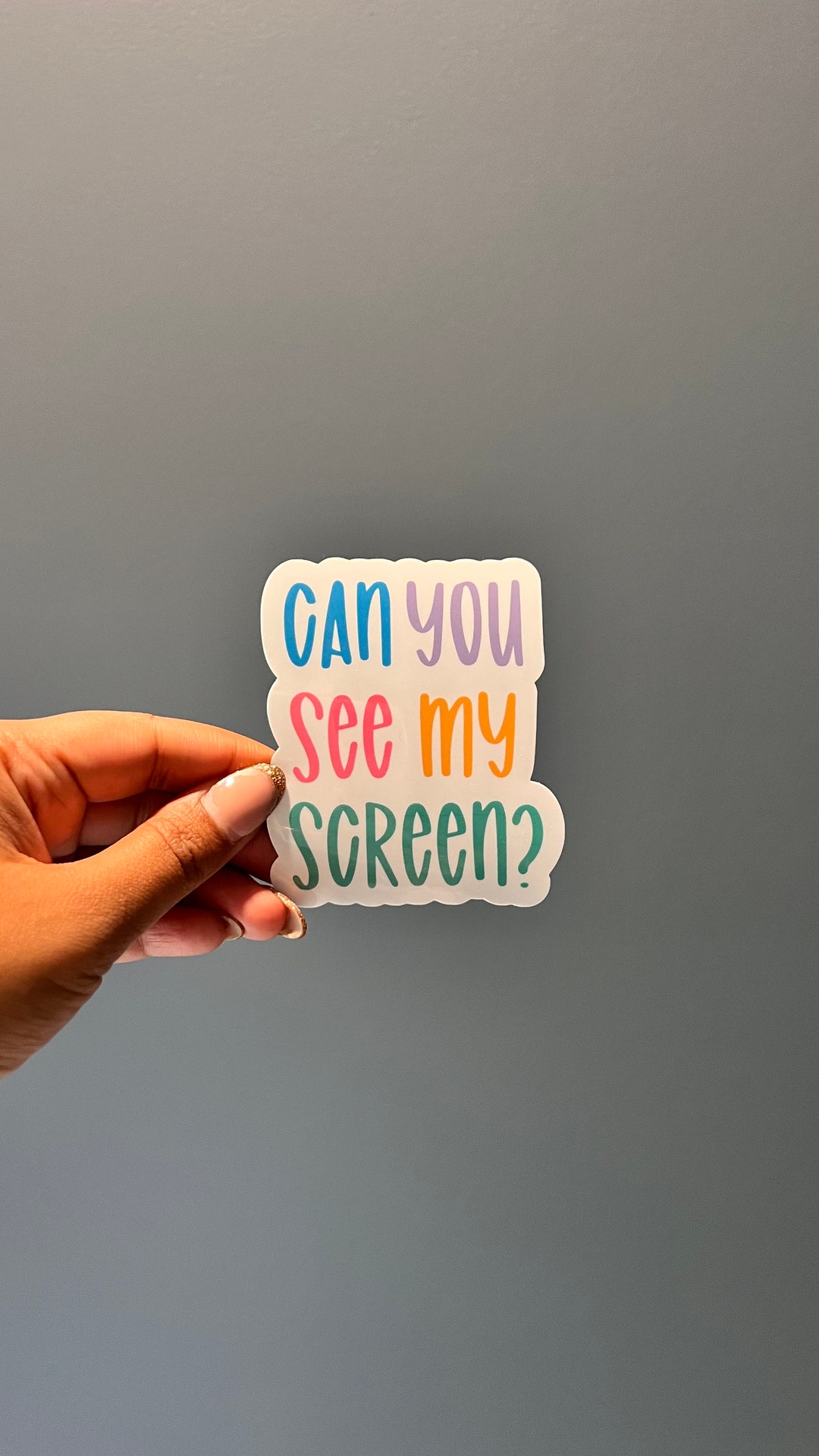Can You See My Screen Sticker | Decal Label for Laptop | Office Humor ...