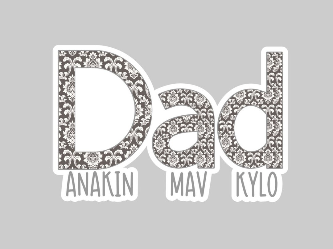 Custom Dad Sticker, Dad Kids Name Sticker, Waterproof, Dads Birthday ...