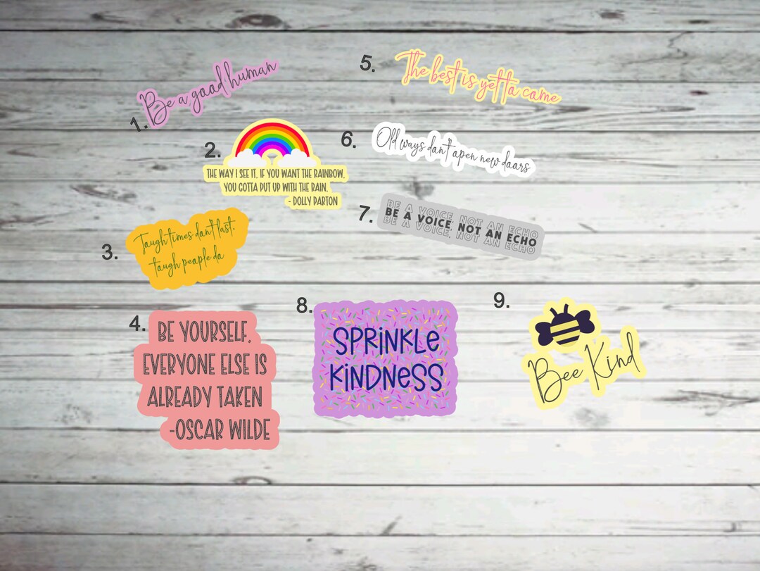 Sticker Pack Motivational Stickers, Positivity Stickers, Feel Good ...