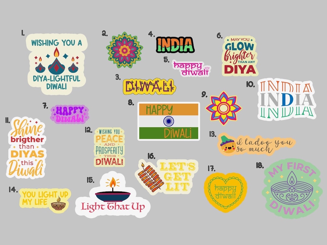 Diwali Sticker Pack | Deepavali | Festival | Diwali Stickers ...