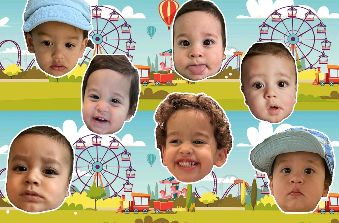 4 Pack Waterproof Custom Face Sticker | Waterproof Photo Face Sticker ...