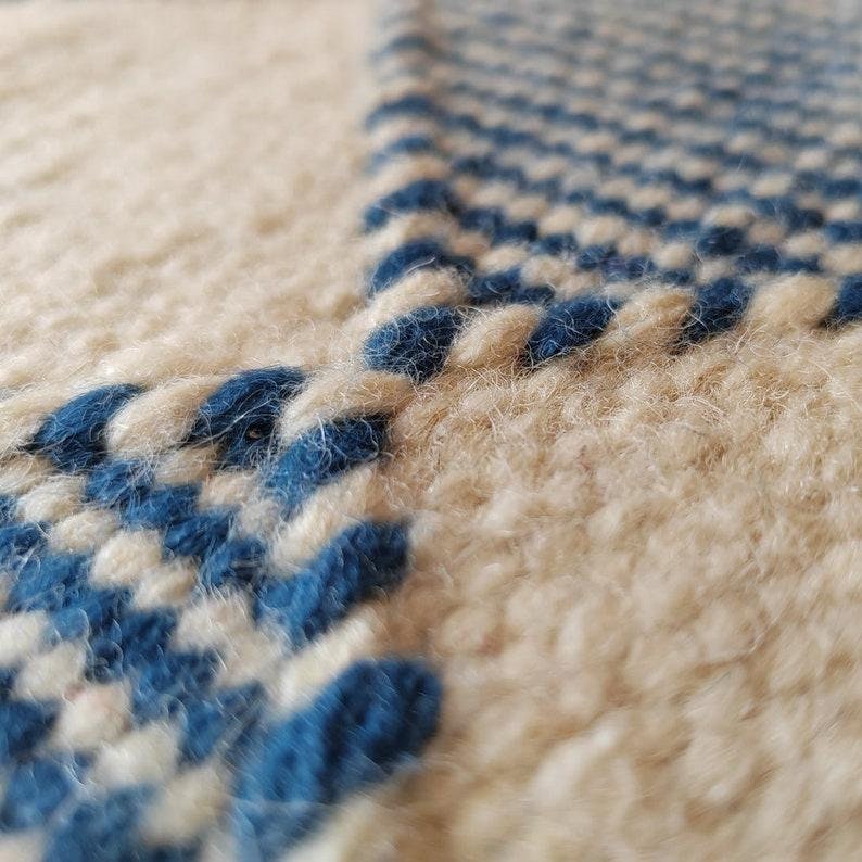 Blue Colour Bedloom Dhari Hand-made Modern Dhari All Size Make to Order ...