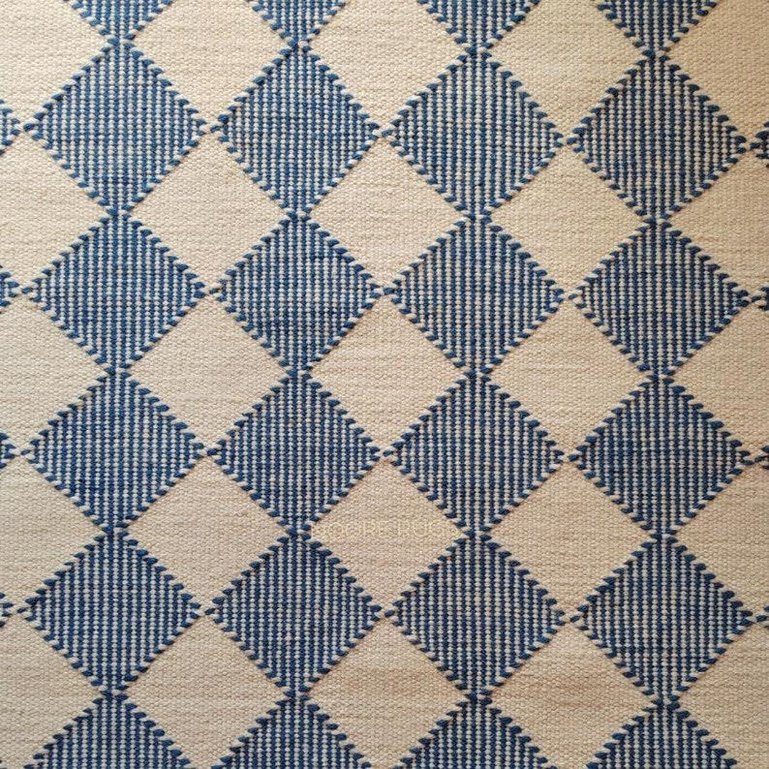 Blue Colour Bedloom Dhari Hand-made Modern Dhari All Size Make to Order ...