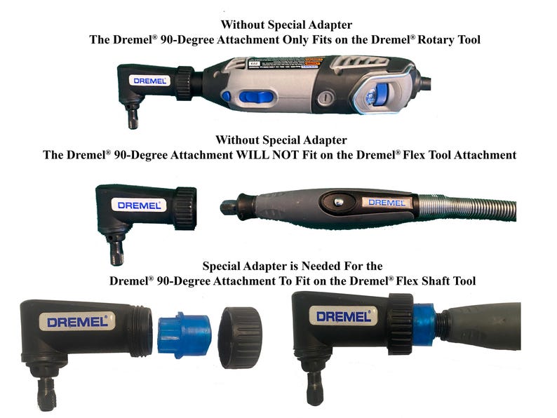 Adapter to Use Dremel® Right Angle Attachment on Dremel® Flex Shaft - Etsy