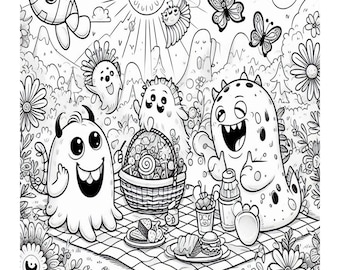 ONLY 1 LEFT in Stock! Cute and Funny Little Monsters Coloring Pages for ...