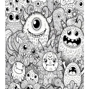 ONLY 1 LEFT in Stock! Cute and Funny Little Monsters Coloring Pages for ...
