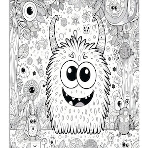 ONLY 1 LEFT in Stock! Cute and Funny Little Monsters Coloring Pages for ...