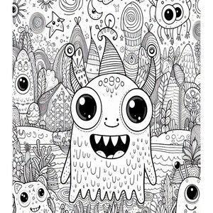 ONLY 1 LEFT in Stock! Cute and Funny Little Monsters Coloring Pages for ...