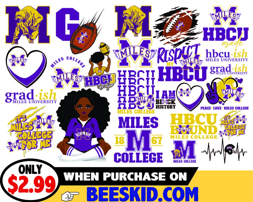 Miles College Svg Hbcu Svg Hbcu Teams Svg Hbcu Football - Etsy