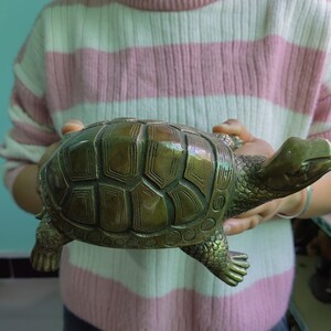 Vintage Style Brass Turtle Hand Carved,home Office Decoration With Luck ...