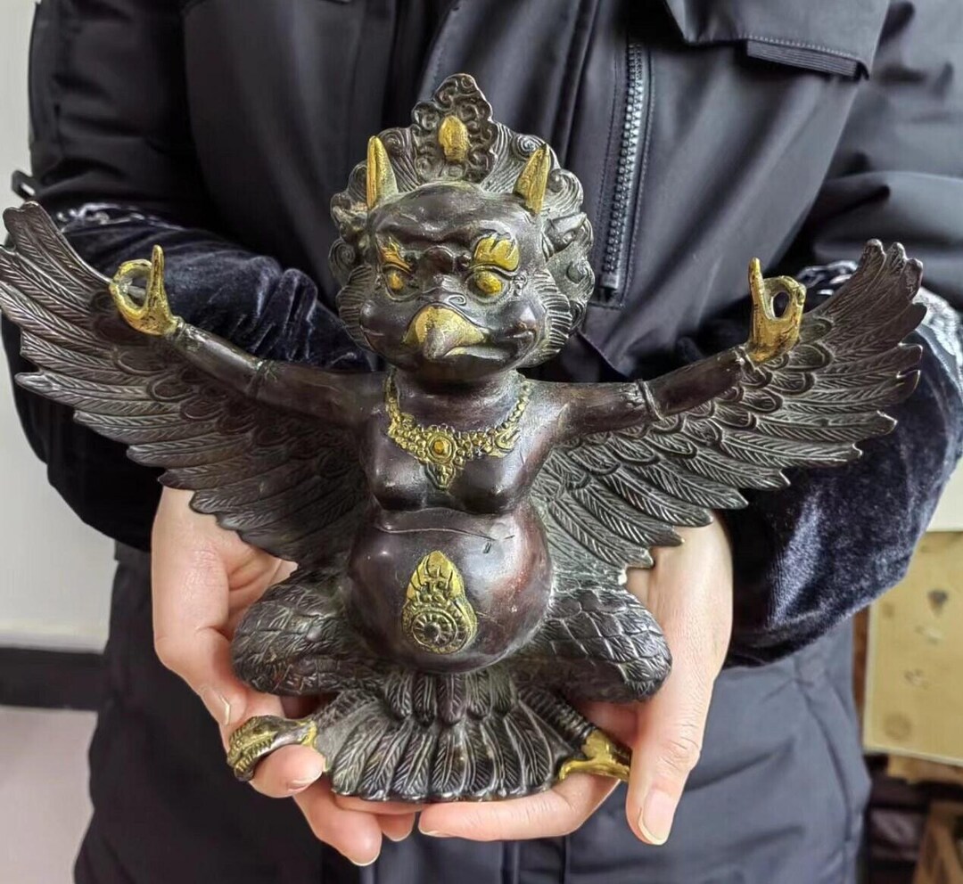 Winged Garuda Bird Statue, Tibet Buddhism Decor - Etsy