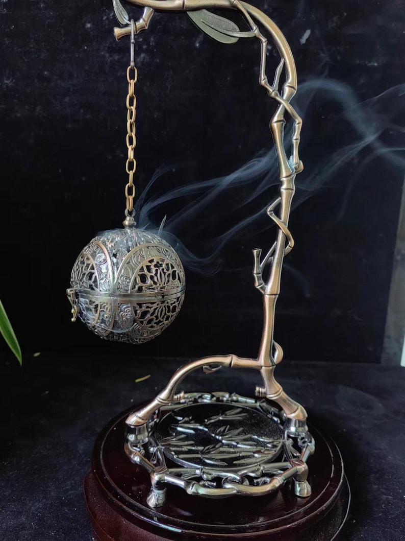 Dragon Carving Incense Burner: Alloy Hanging Aromatherapy Diffuser - Etsy
