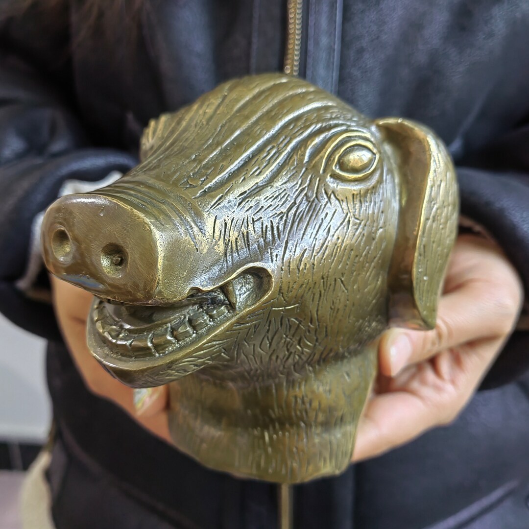Home Decor Vintage Copper Old Summer Palace Pig Head Bust Vintage Piggy ...