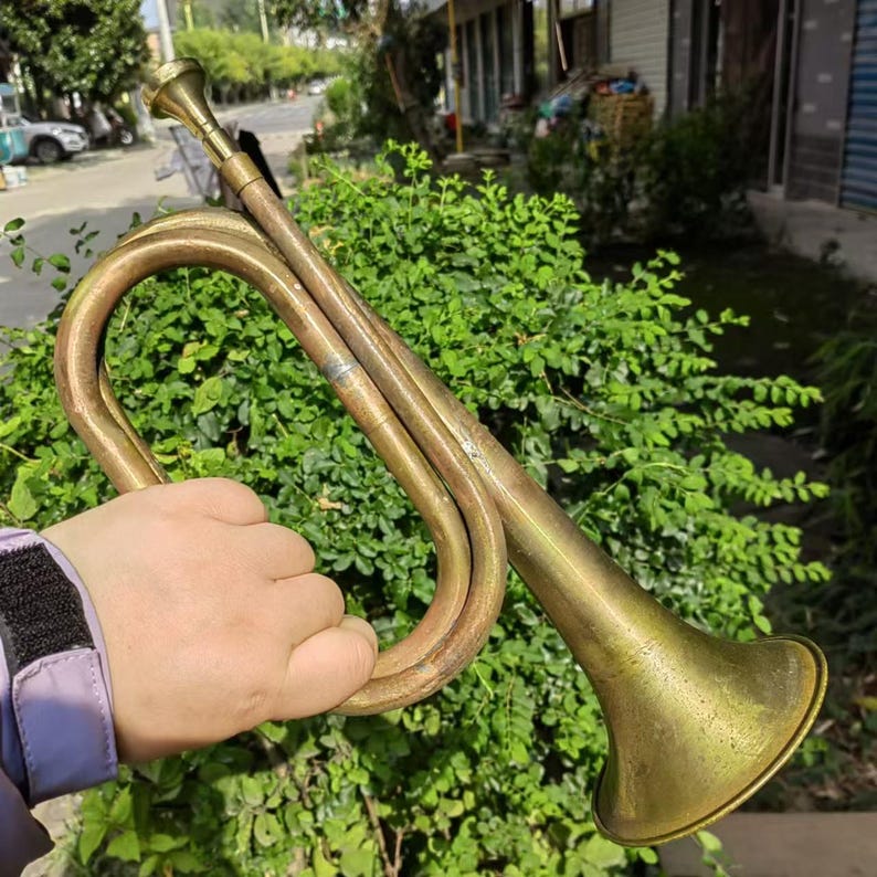Unique Brass Charge Horn,copper Trumpet Bugle,fine Musical Instrument ...