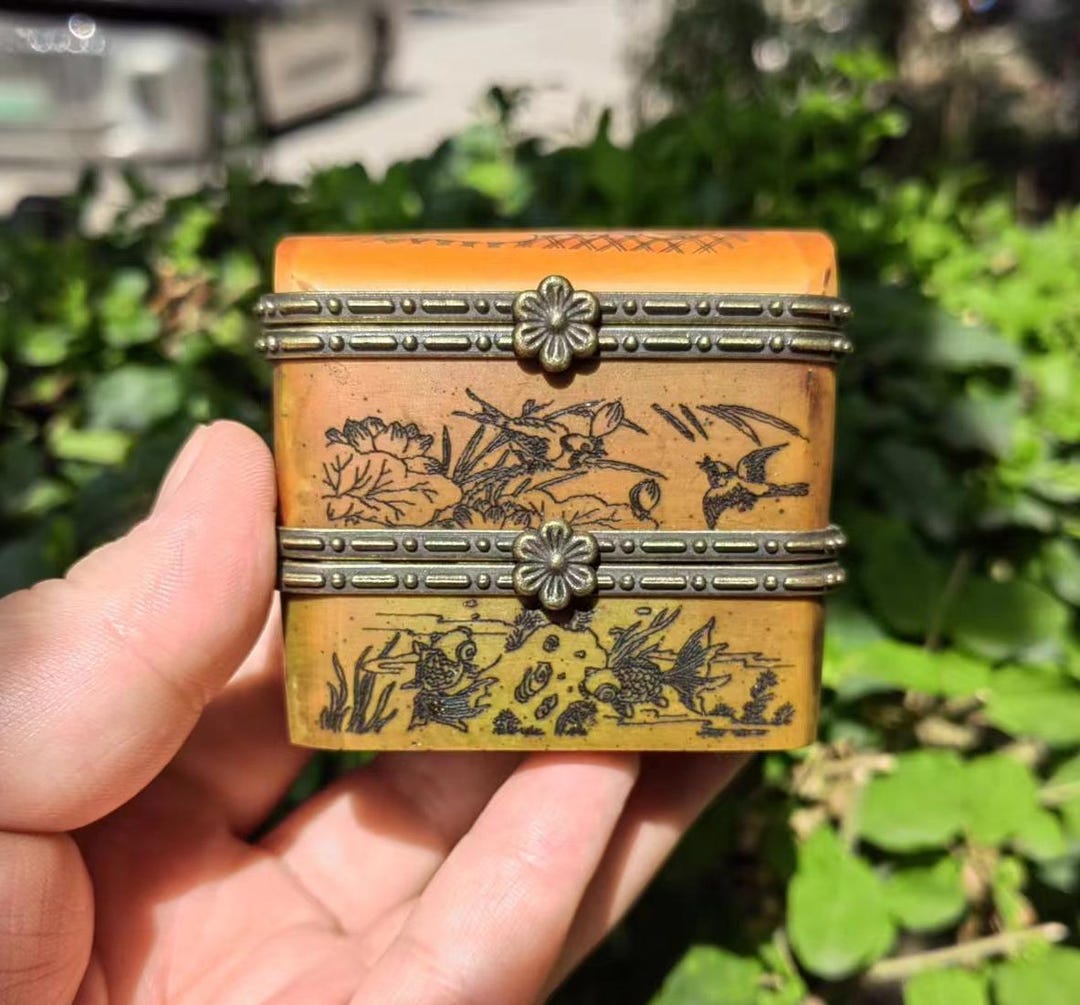 Vintage Chinese Bone Jewelry Box Case Storage, Classical Collection ...