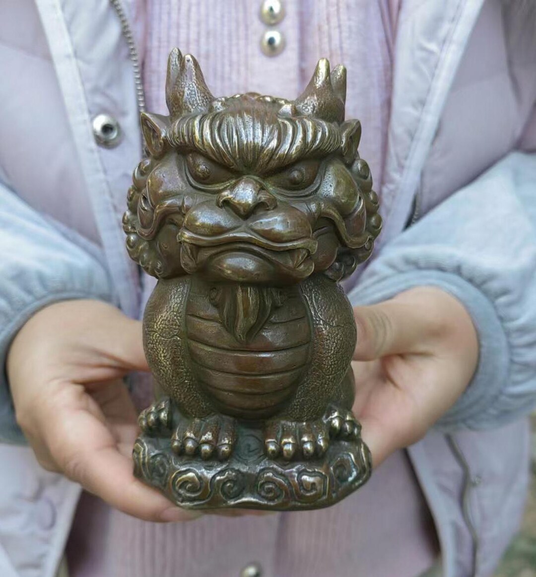 Home Decor Wealth Pixiu Statue Feng Shui Decor Kirin Pi Xiu, Copper ...