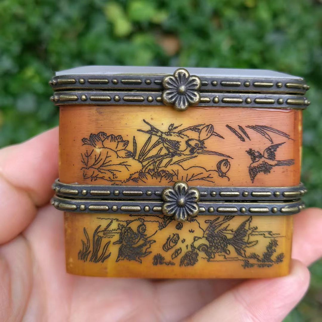Vintage Finds Chinese Bone Jewelry Box Case Storage,classical ...