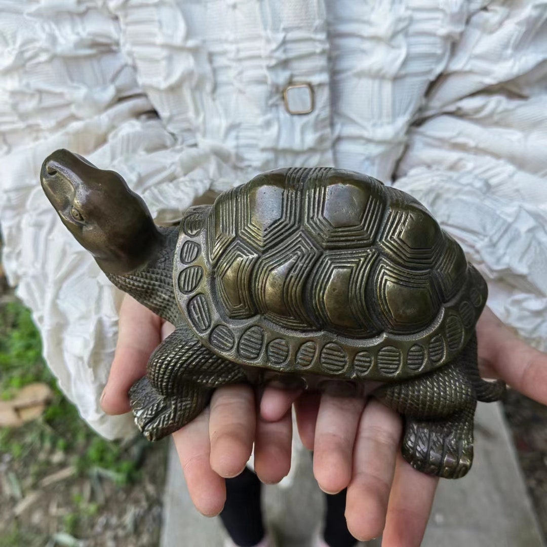 Home Decor Vintage Copper Turtle Statue,bronze Collectibles Figures for ...
