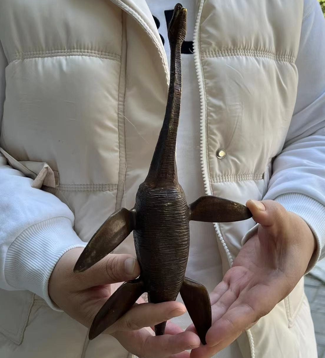 Copper Bronze Jurassic Period Dinosaur Statue ,bronze Plesiosaur ...