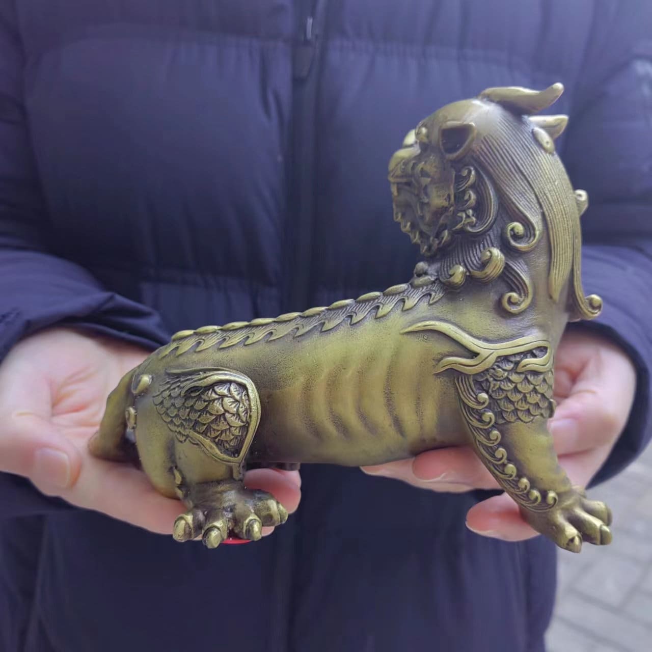 Wealth Pixiu Statue Feng Shui Decor Kirin Pi Xiu, Copper Kylin , Bronze ...