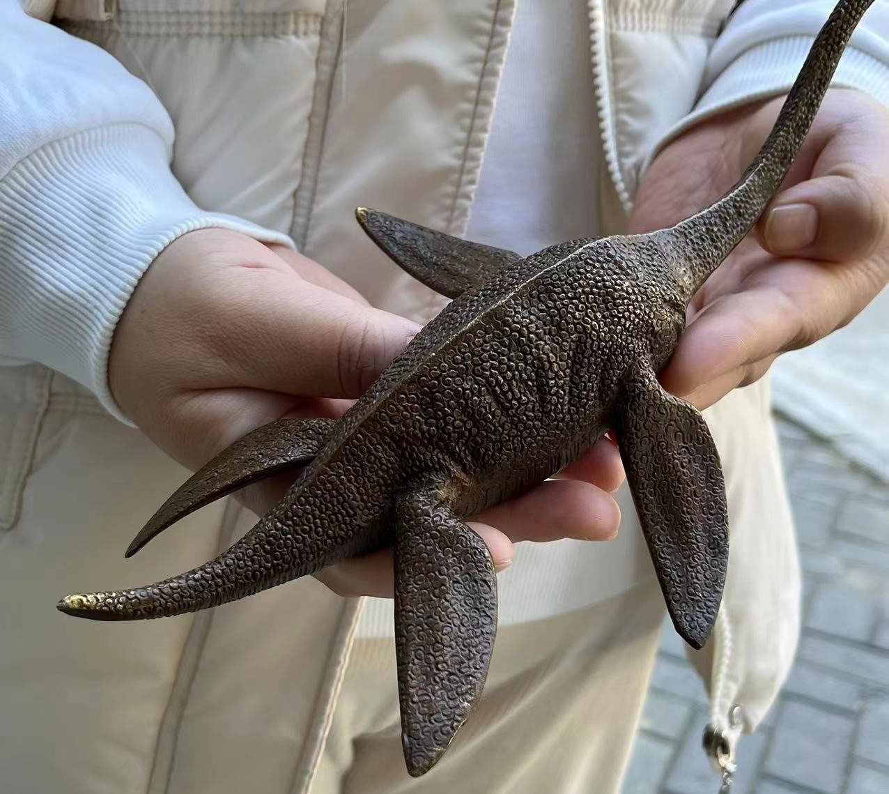 Copper Bronze Jurassic Period Dinosaur Statue ,bronze Plesiosaur ...