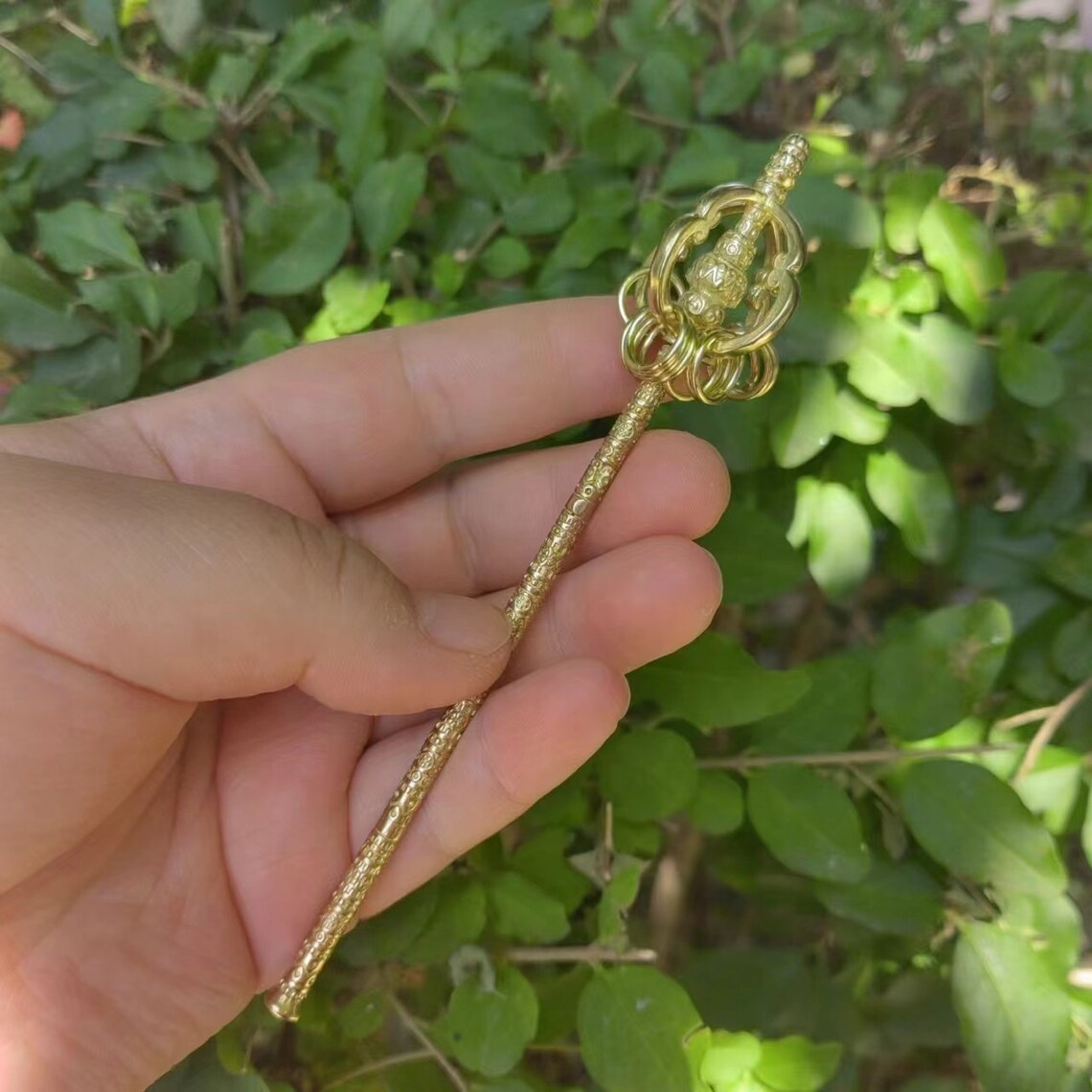 Miniature Ksitigarbha Buddhist Monk Staff,mini Sceptre Wand Buddhism ...