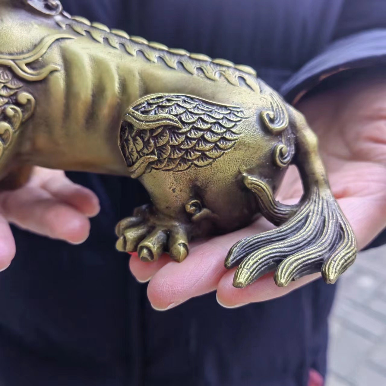 Wealth Pixiu Statue Feng Shui Decor Kirin Pi Xiu, Copper Kylin , Bronze ...