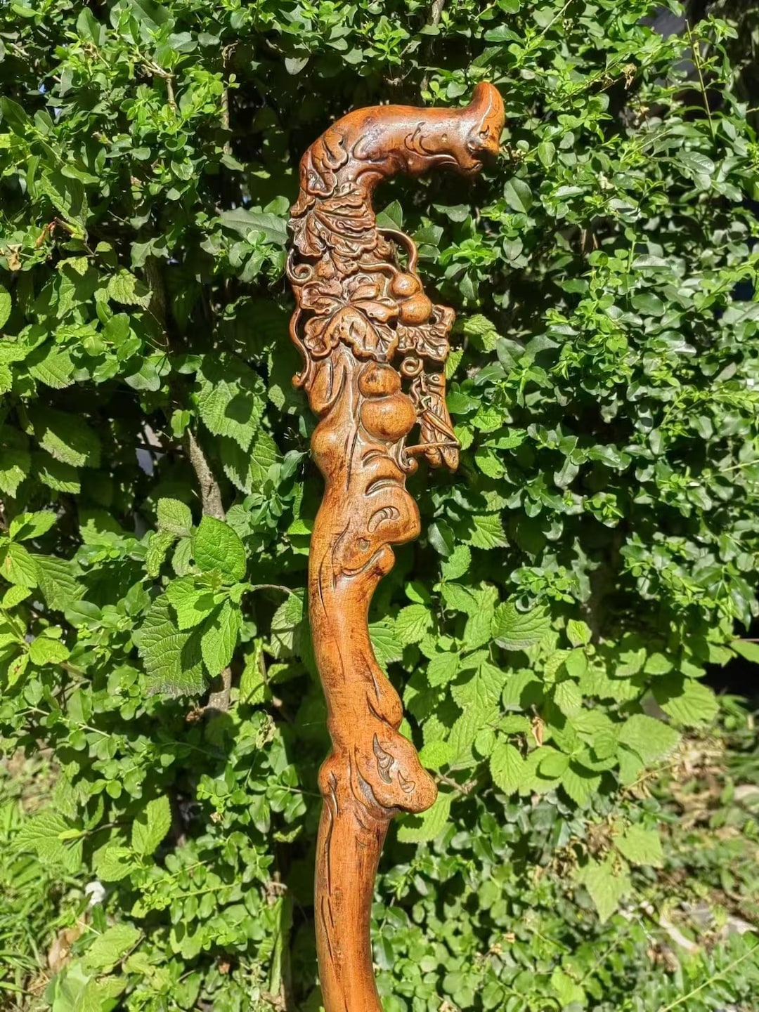 Vintage Style Wooden Walking Cane Vintage Walking Stick Shaft With ...