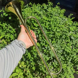 Unique Brass Charge Horn, Copper Trumpet Bugle, Musical Instrument ...