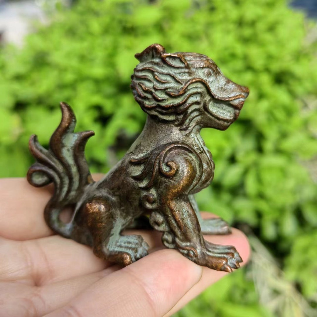Ancient China Copper Gilt Fengshui Animal Pixiu Beast Wealth Bixie ...