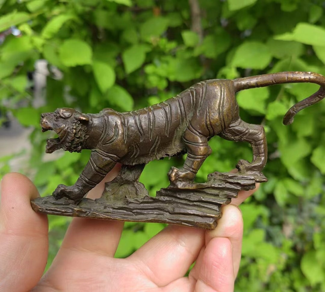 Brass Wildcat Statue Siberian Tiger Design Handmade Figure Showpiece ...