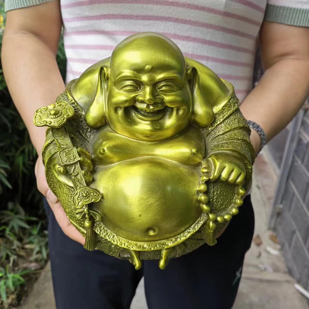 Nepal Maitreya Buddha Laughing Buddha Antique Vintage,old Buddha Statue ...