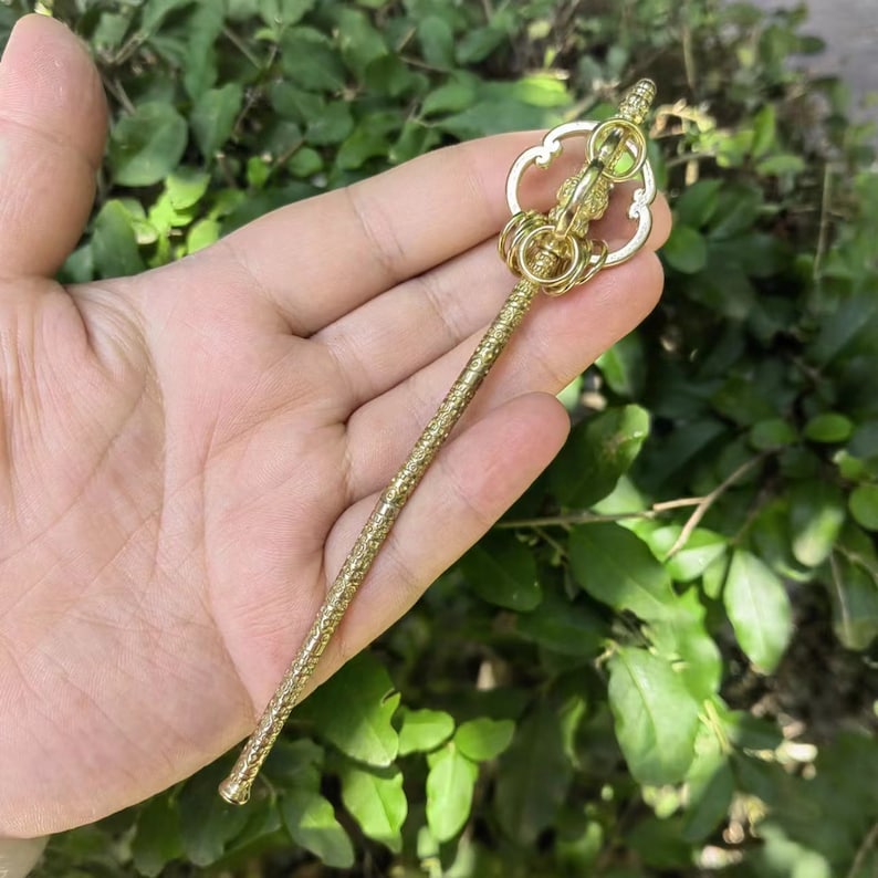 Miniature Ksitigarbha Buddhist Monk Staff,mini Sceptre Wand Buddhism ...