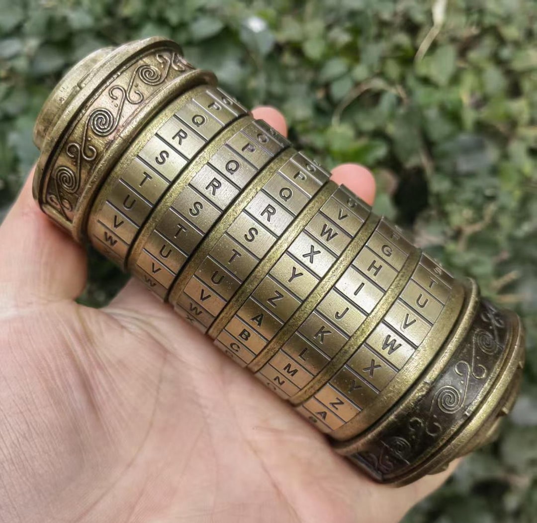 Unique Vinatge Style Alloy Cryptex Code Lock, Puzzle Boxes With Hidden Letter Pin Lock Ring ...