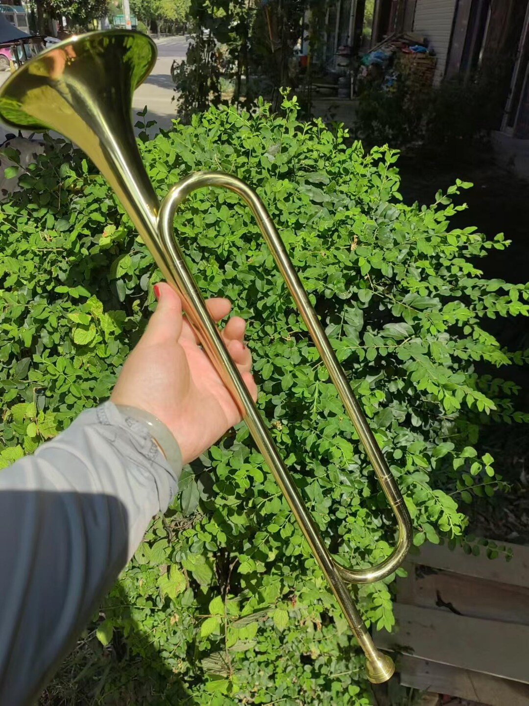 Unique Brass Charge Horn, Copper Trumpet Bugle, Musical Instrument ...