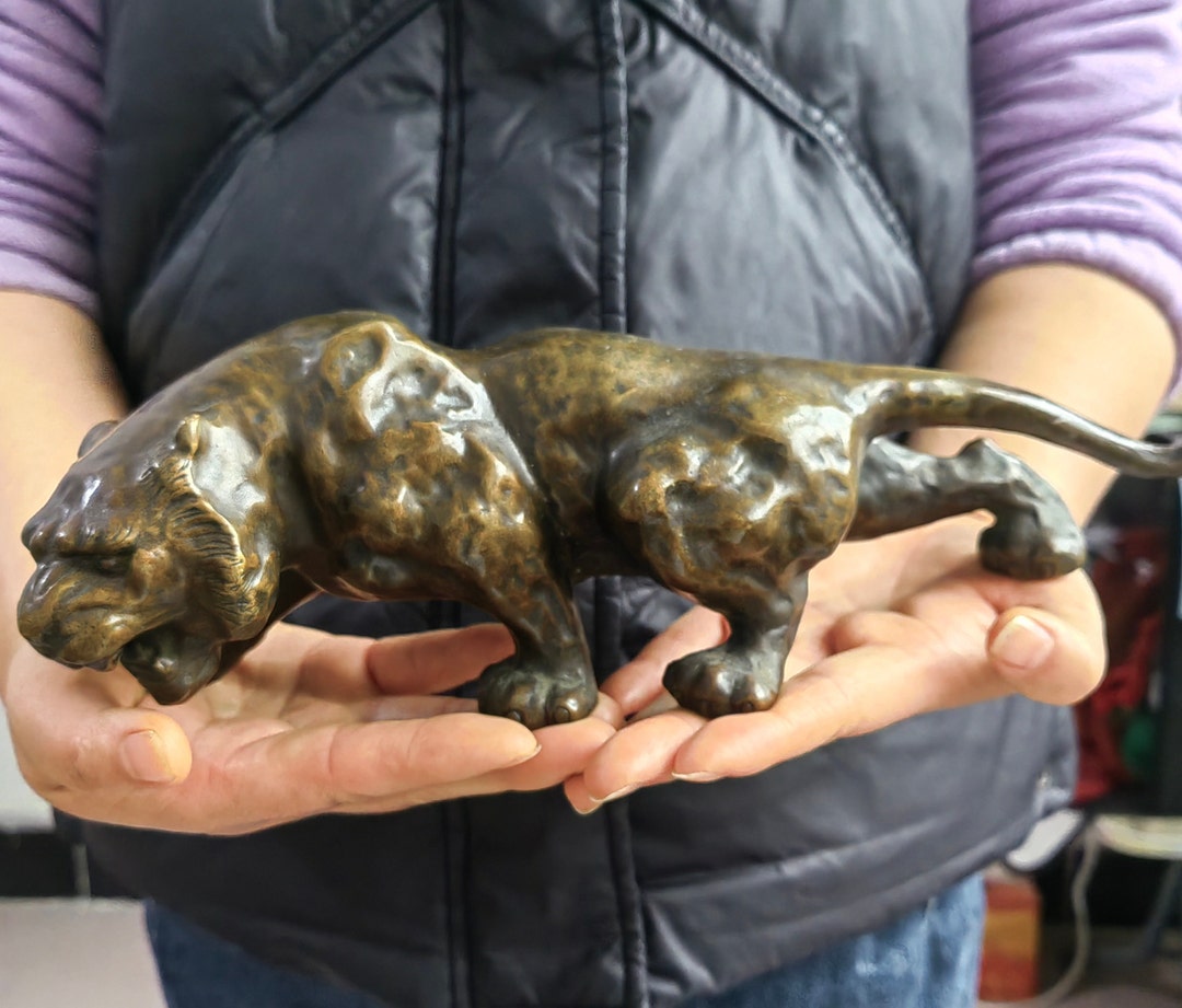 Brass Wildcat Statue Siberian Tiger Design Handmade Figure Showpiece ...