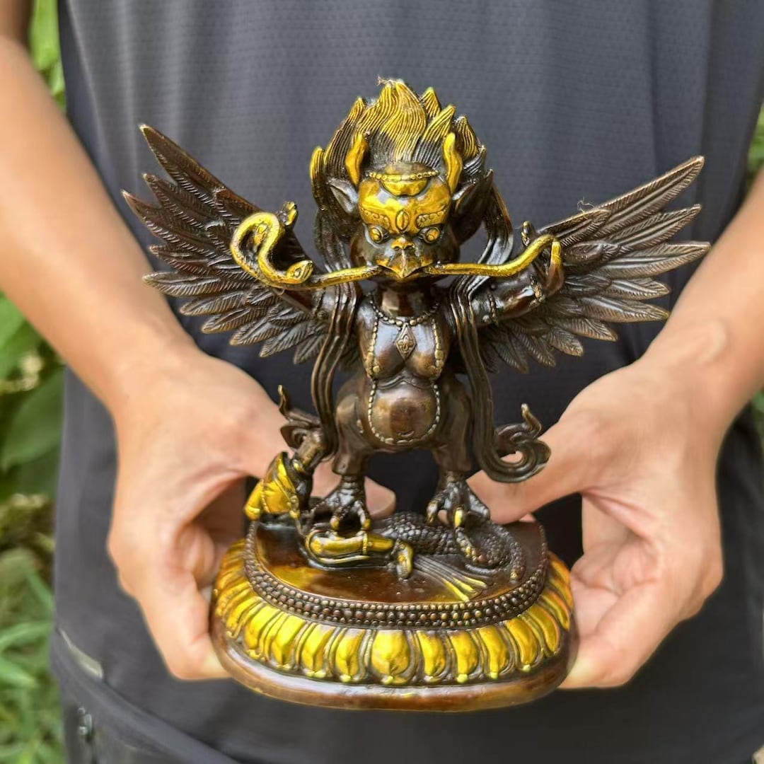 Tibet Tantric Copper Winged Garuda Statue - Buddhist Decor - Etsy