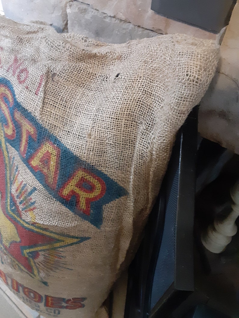 Rare Vintage Burlap Sack Tex-star - Etsy