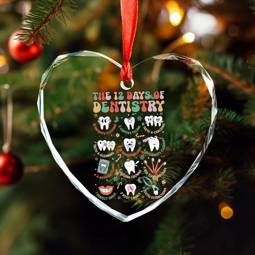 The 12 Days of Dentistry Christmas Ornament, Teeth Dentist Christmas ...