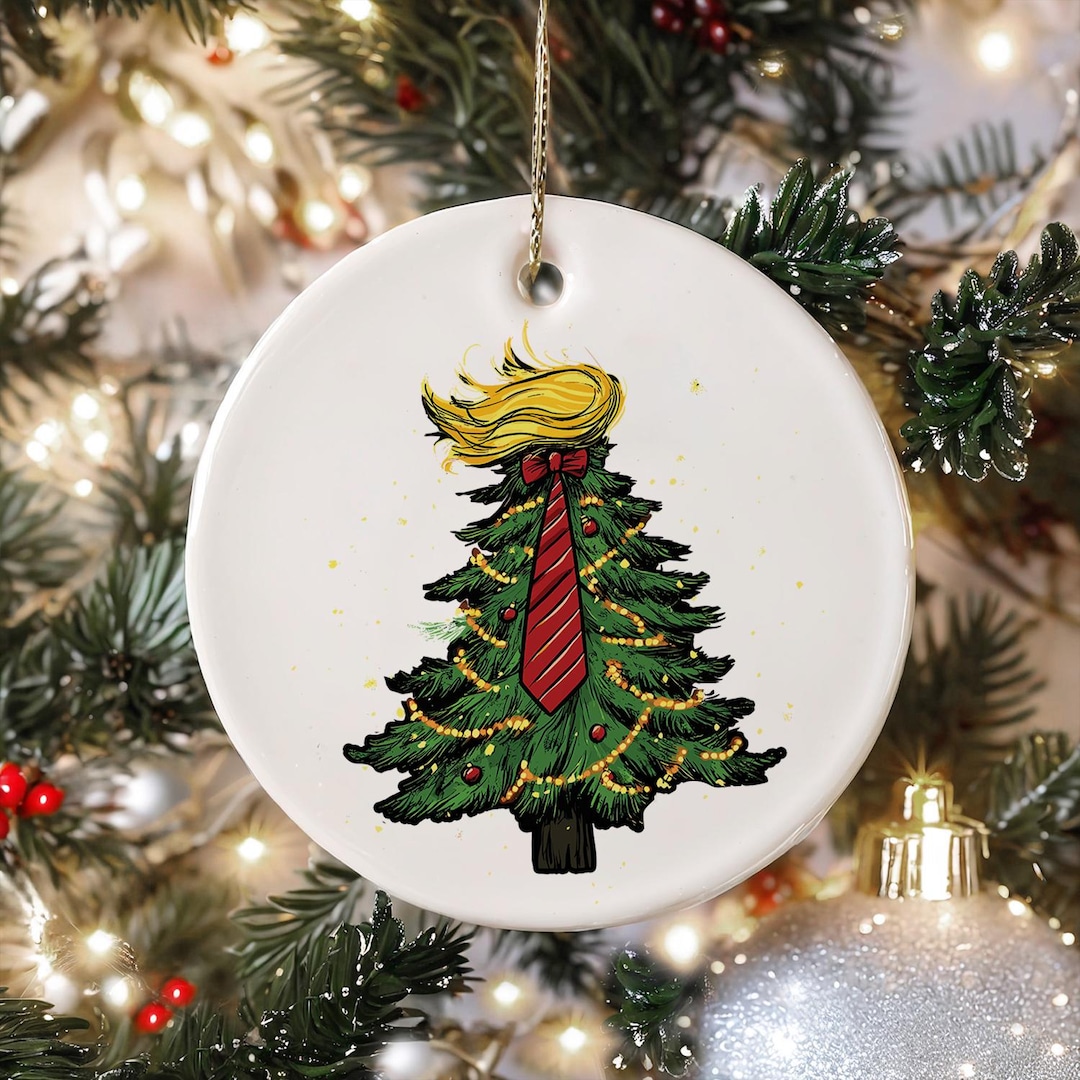 Trump Christmas Ornament, Trump Christmas Tree Ornament, Political ...