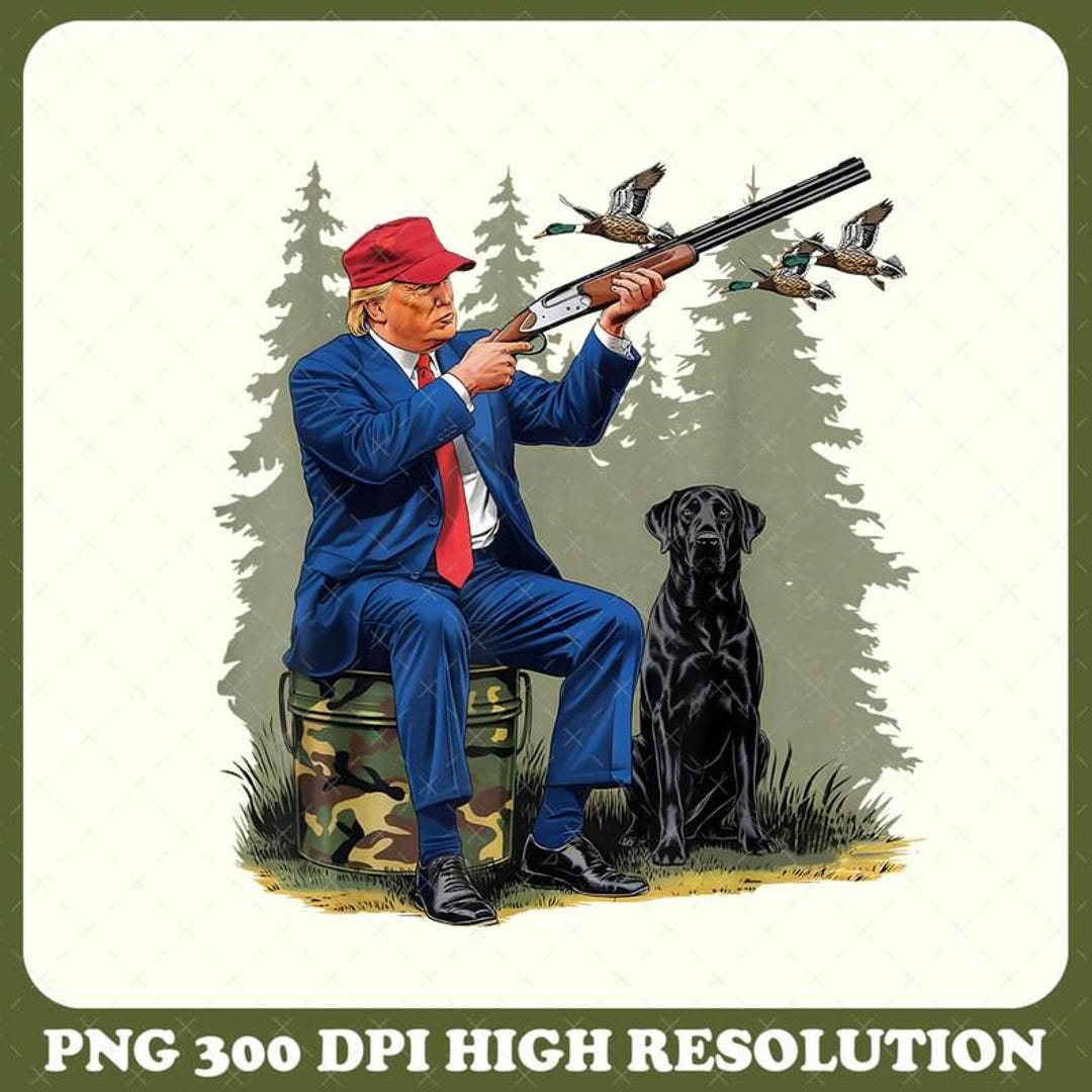 Duck Hunting Trump Png, Trump 2024 Png, Old School Camo Png, Camo ...