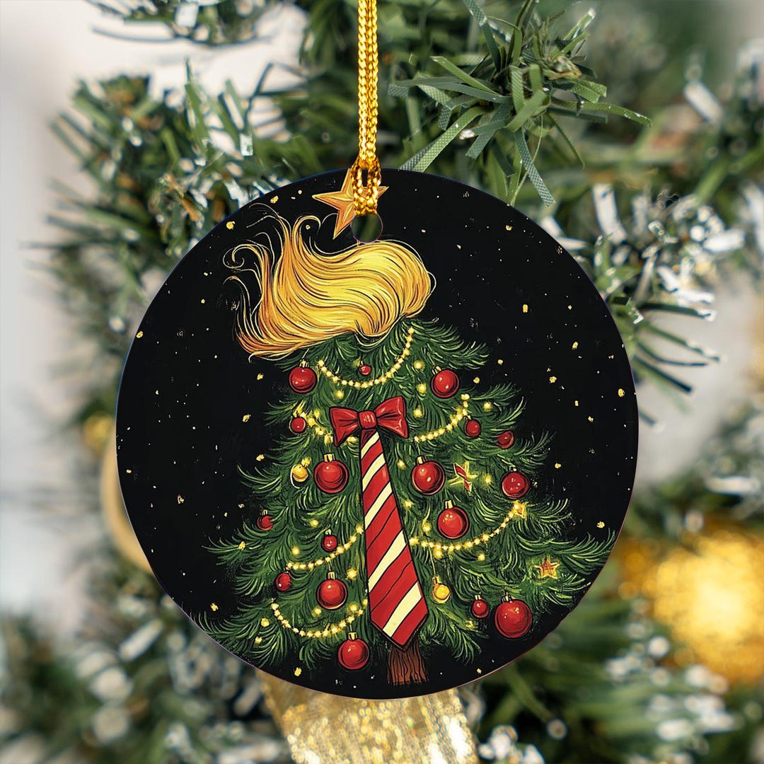Trump Christmas Ornament, Trump Christmas Tree Ornament, Political ...