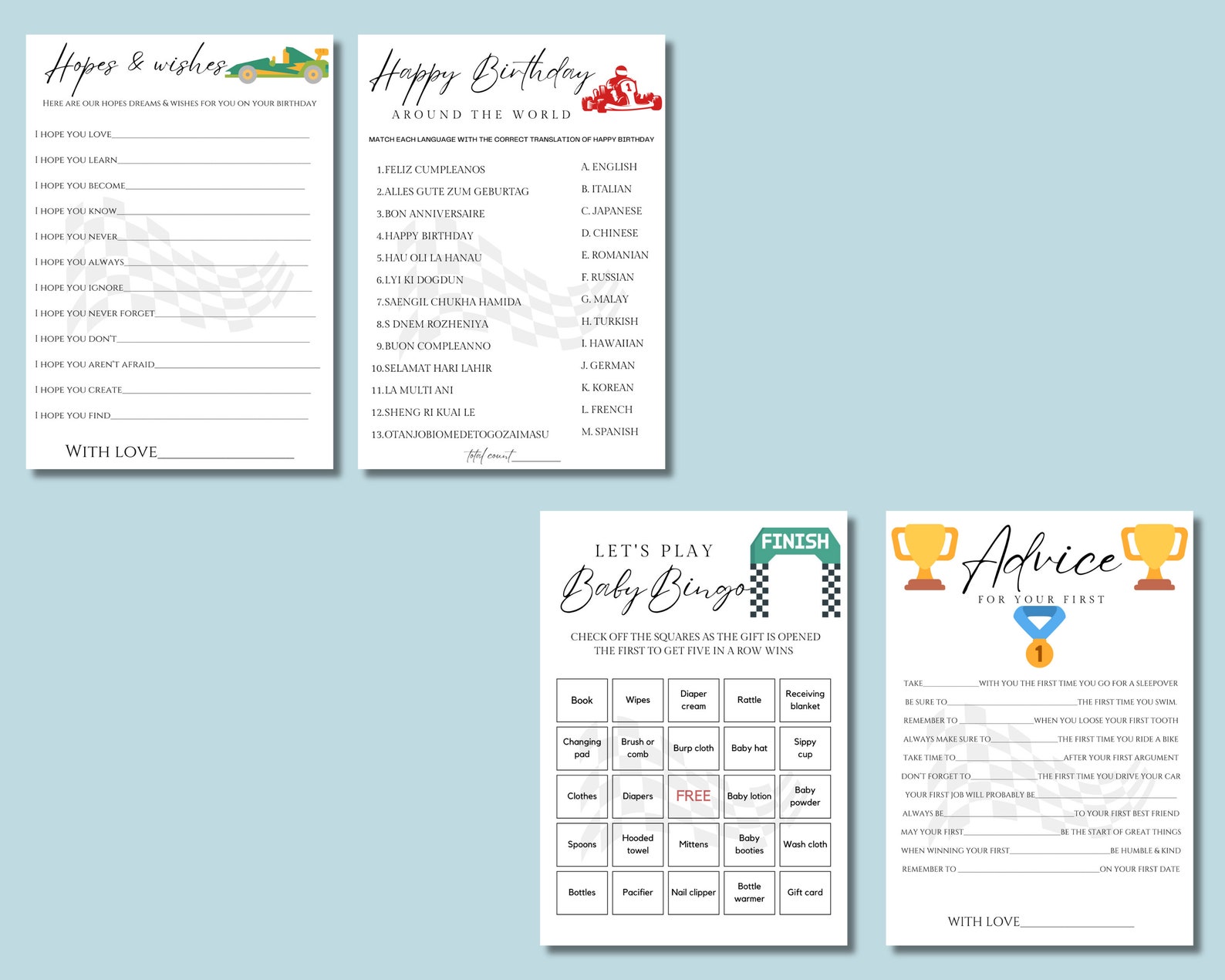 Car Theme First Birthday Games, 1st Birthday Party Games, One Year Old ...