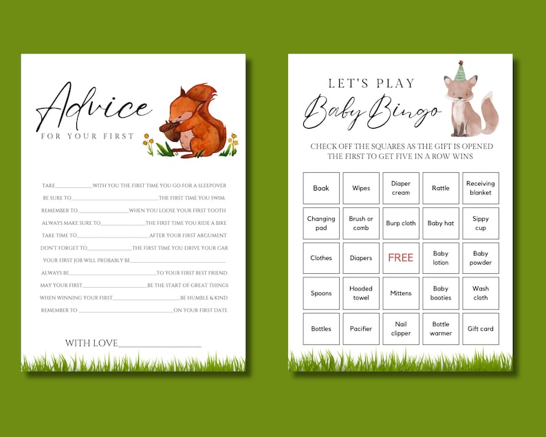 Wild One First Birthday Games, Safari 1st Birthday Games Bundle, Jungle ...