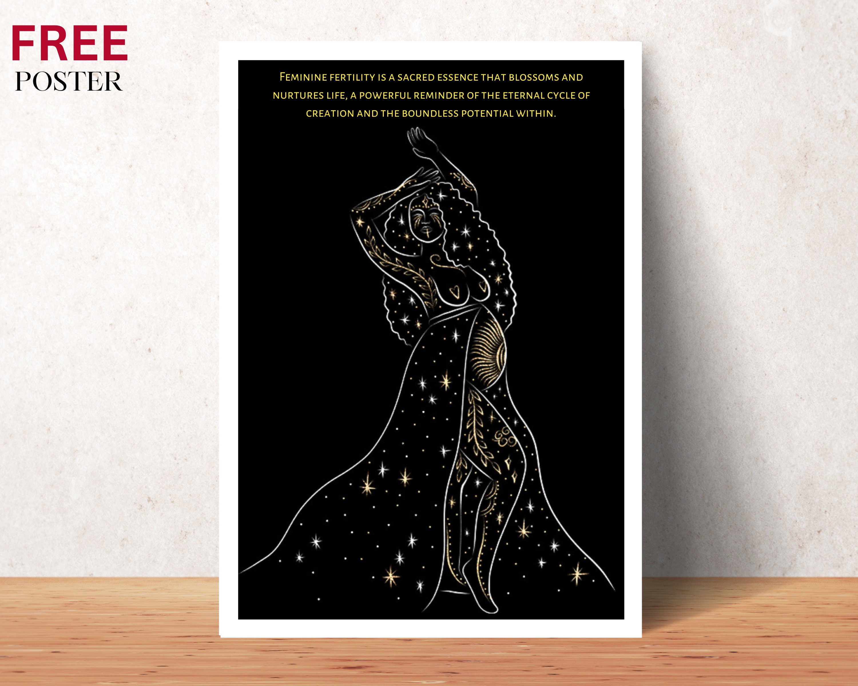 African American Goddess Wall Art Divine Feminine Poster Love Wall ...