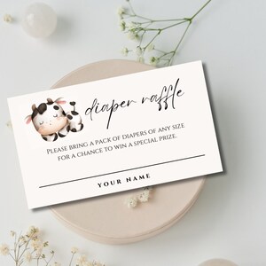 Cow Diaper Raffle | Cow Diaper Raffle Tickets | Cow Diaper Raffle Sign ...