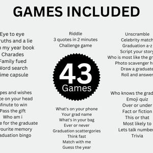 Editable Graduation Games, Class of 2024 Games, Graduation Party Game ...