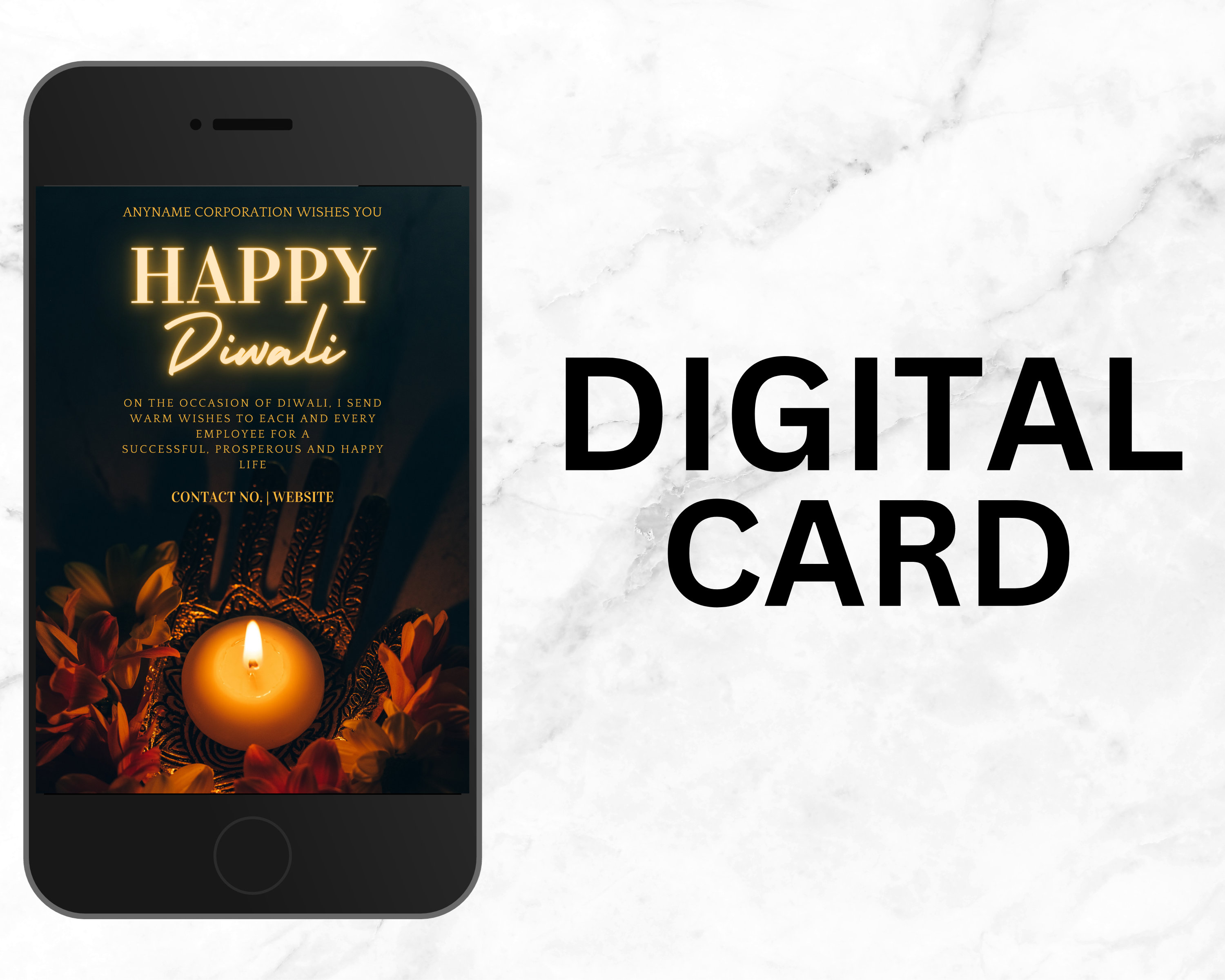 Editable Diwali Card for Corporates, Diwali Card for Family Friends ...