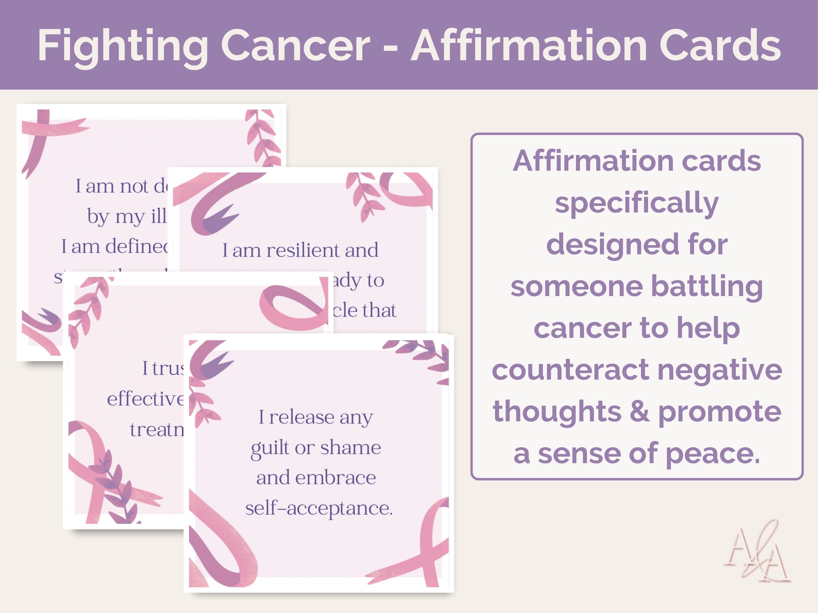 Cancer Fighting Affirmation Cards | Healing Affirmations for Cancer ...