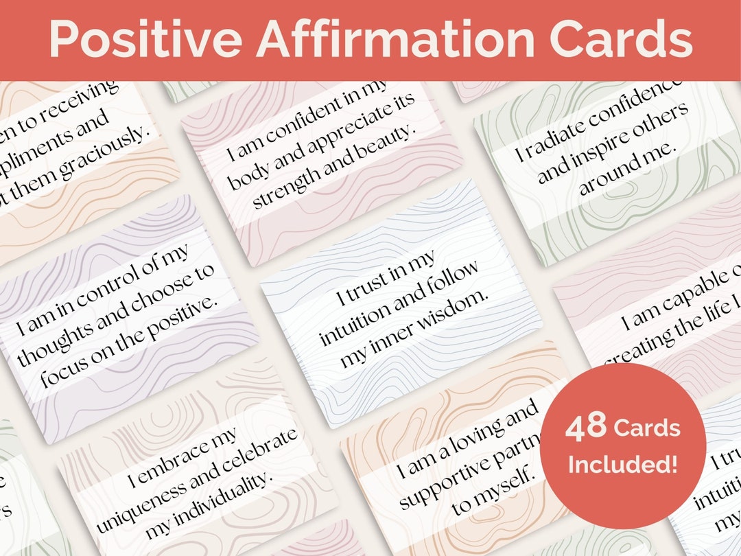 Positive Affirmation Cards | Printable Motivation Cards | Self Love for ...